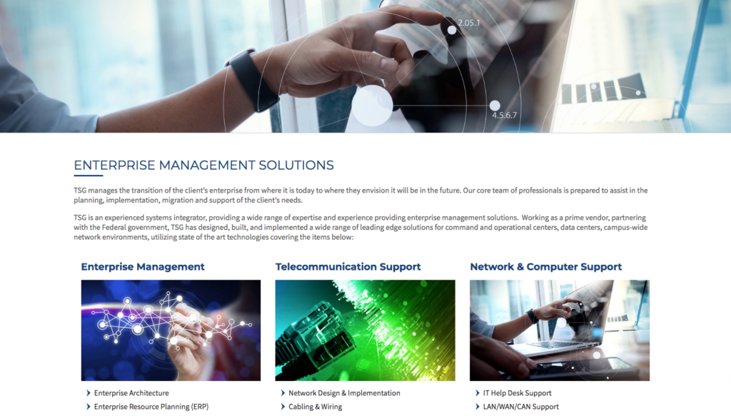 Telecommunication Solutions Group, Inc. (TSG) | Premier Web Design ...